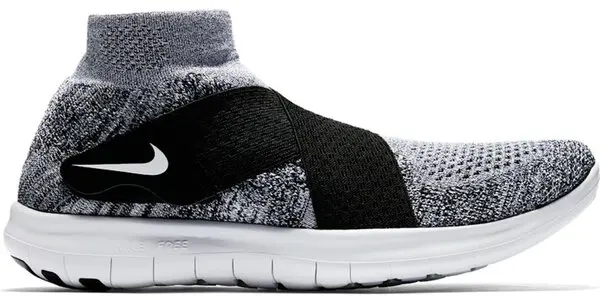 Nike Free Rn Motion Flyknit 2017 Sneakers - Black/white/pure Platinum