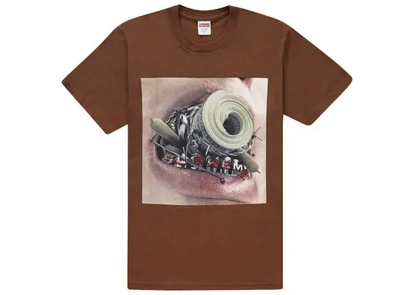 Supreme Braces Tee Shirt - Brown