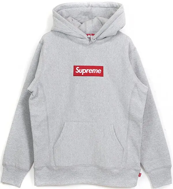 Supreme Box Logo Pullover Hoodie - Heather Grey