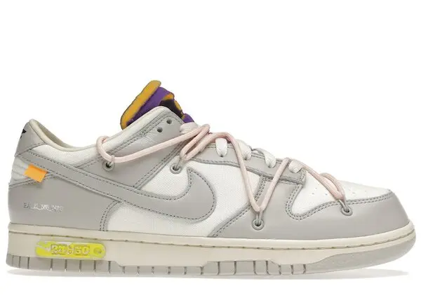Nike Dunk Low Offwhite Lot 24 Sneakers - Sail/neutral Grey/washed Coral