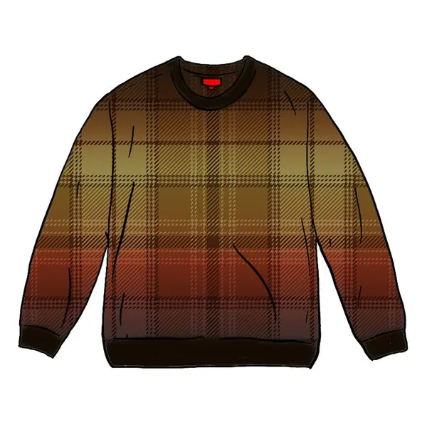 Supreme Brushed Plaid Sweater - Black