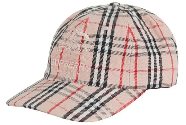 Supreme Burberry Denim 6-panel Cap - Pink