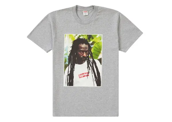 Supreme Buju Banton Tee Shirt - Heather Grey