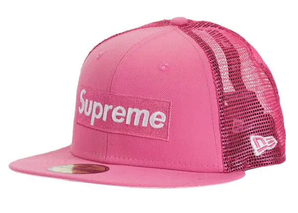 Supreme Box Logo Mesh Back Cap - Pink