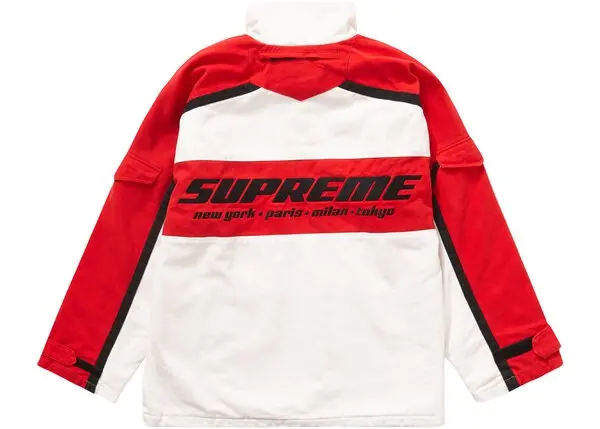 Supreme Zip Up Twill Jacket - White