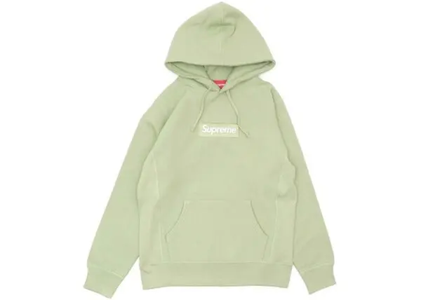 Supreme Box Logo Hooded Sweatshirt - Sage