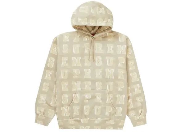 Supreme Blocks Hooded Sweatshirt - Tan