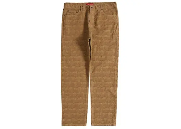 Supreme Fat Tip Jacquard Regular Jean - Olive