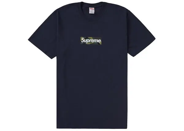Supreme Box Logo Tee Shirt - Navy Blue