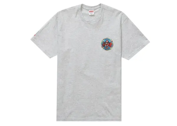 Supreme Fdny Engine 9 Tee Shirt - Ash Grey