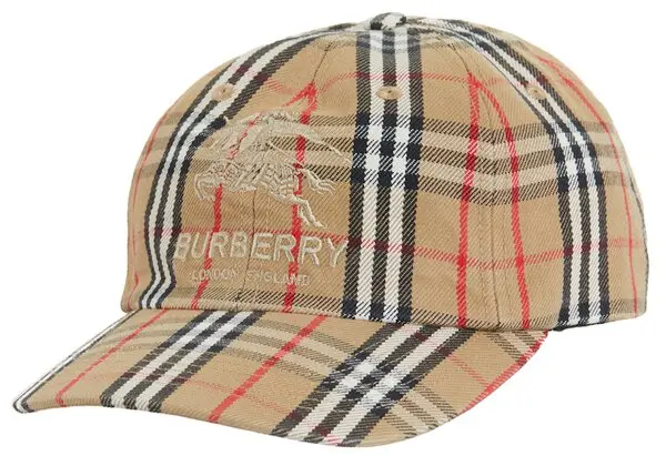Supreme Burberry Denim 6-panel Cap - Beige