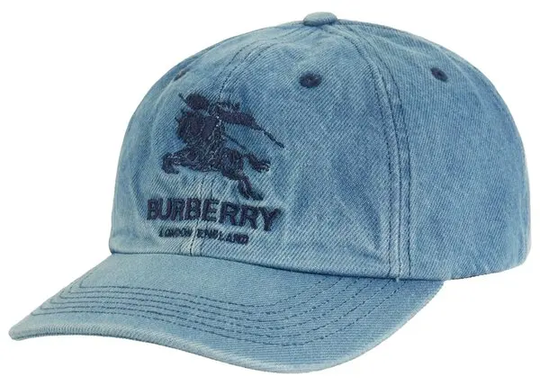 Supreme Burberry Denim 6-panel Cap - Washed Blue