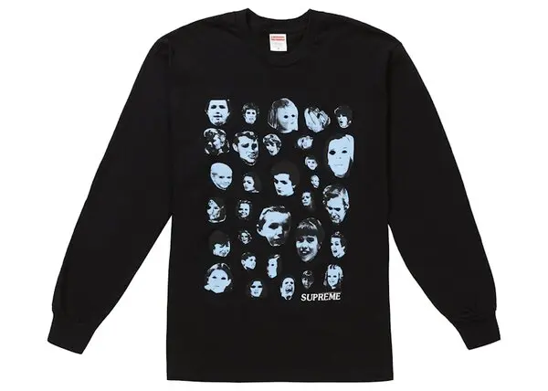 Supreme Faces Long Sleeve Tee Shirt - Black