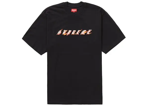 Supreme Flames Short Sleeve Top - Black
