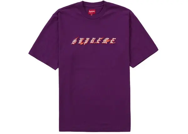 Supreme Flames Short Sleeve Top - Plum