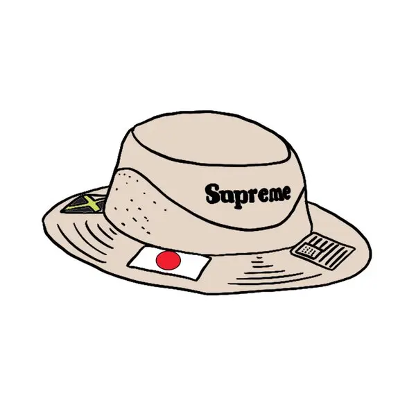 Supreme Flags Boonie Hat - Tan
