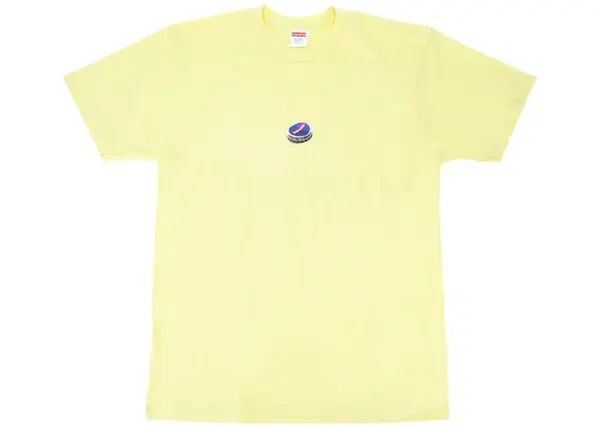 Supreme Bottle Cap Tee Shirt - Pale Yellow