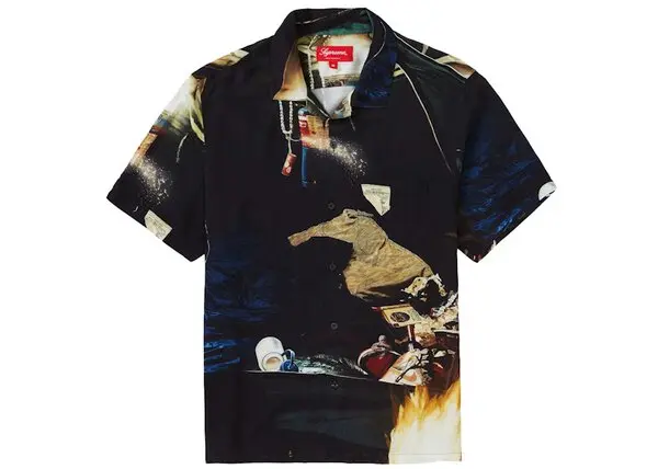 Supreme Rayon Short Sleeve Shirt - Firecracker