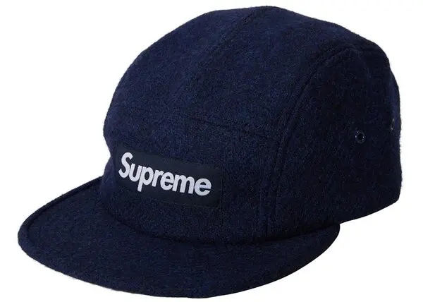 Supreme Featherweight Wool Camp Cap - Navy Blue