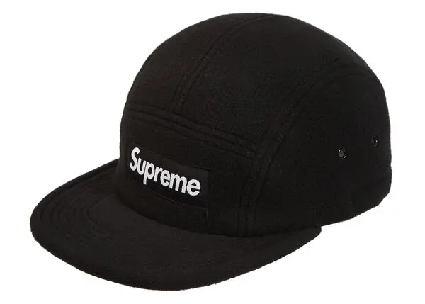 Supreme Fleece Pullcord Camp Cap - Black