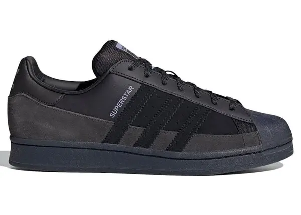 Adidas Superstar Smooth Leather And Suede Sneakers