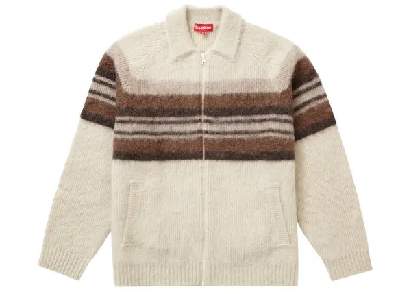 Supreme Brushed Wool Zip-up Sweater