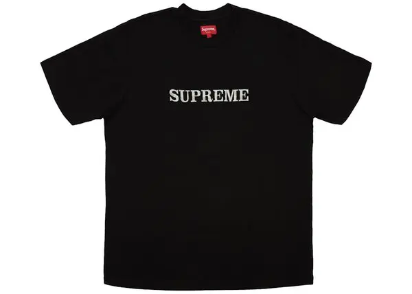 Supreme Floral Logo Tee Shirt - Black
