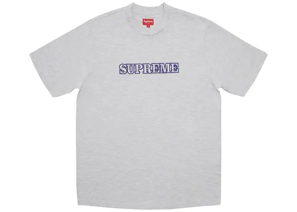 Supreme Floral Logo Tee Shirt - Ash Grey