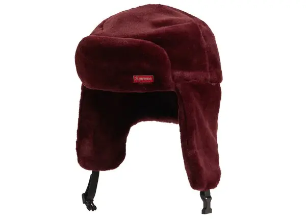Supreme Faux Fur Ushanka Hat - Burgundy | Editorialist