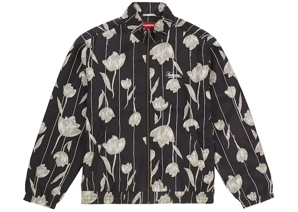 Supreme Floral Silk Track Jacket - Black