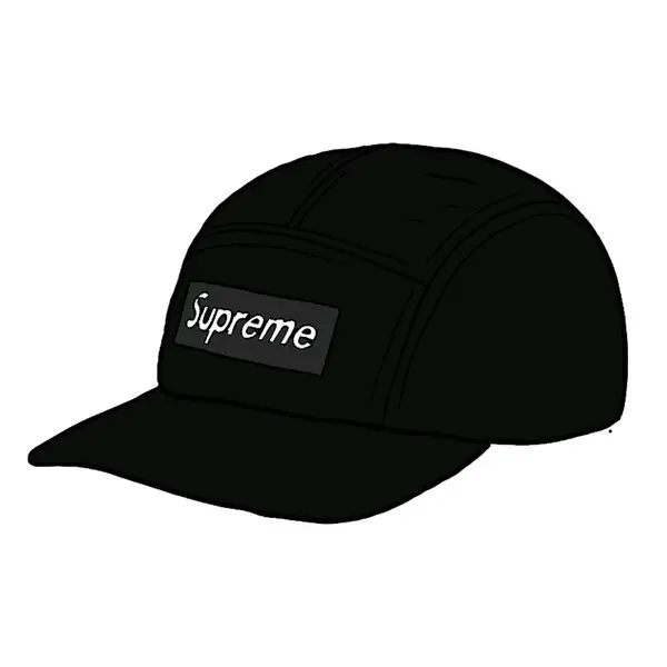 Supreme Fine Wale Corduroy Camp Cap - Black