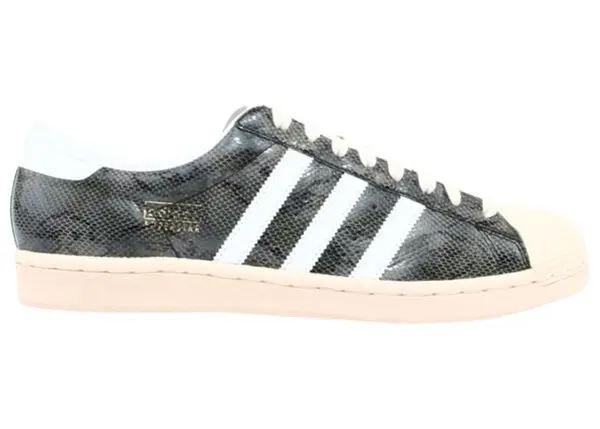Adidas Superstar Vintage Snakeskin Sneakers - Black/white/metallic Gold
