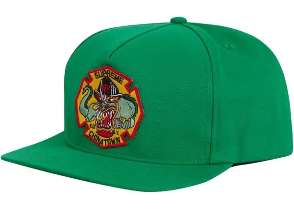 Supreme Fdny Engine 9 5-panel Cap - Green
