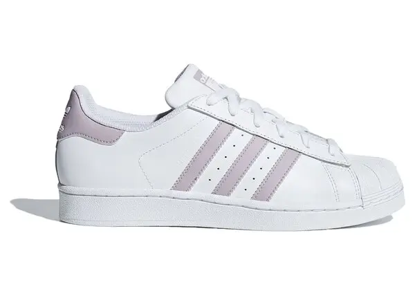 Adidas Superstar Lace Up Sneakers - Cloud White/soft Vision/core Black
