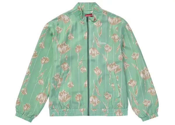 Supreme Floral Silk Track Jacket - Mint