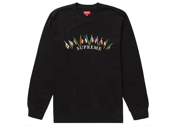 Supreme Flags Long-sleeve Top - Black