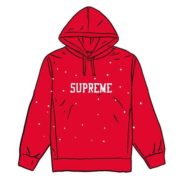 Supreme Eyelet Hooded Sweatshirt - Red