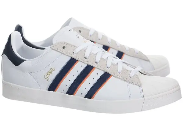 Adidas Superstar Vulc Alltimers Sneakers - White/navy Blue/orange