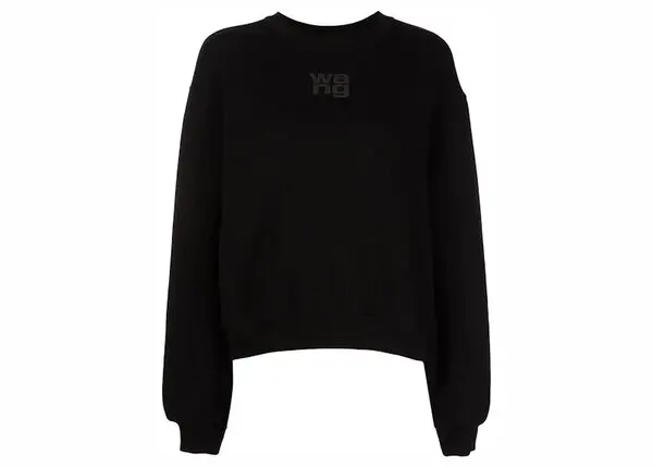 Alexander Wang Essential Puff Logo Terry Crewneck Sweatshirt