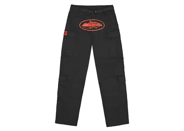 CORTEIZ Guerillaz Cargo Pants - Black/red