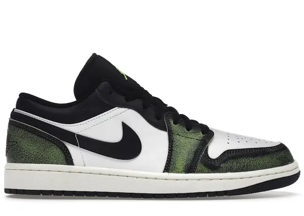 JORDAN 1 Low Wear Away - Black/electric Green