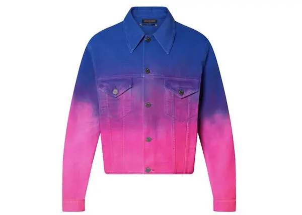 LOUIS VUITTON Cropped Gradient Denim Jacket