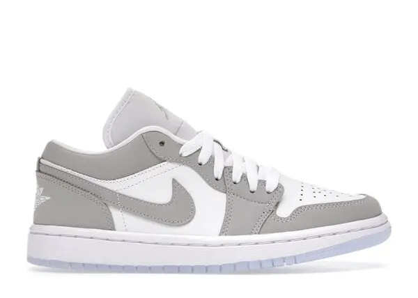 JORDAN 1 Low Sneakers - White/wolf Grey/aluminium