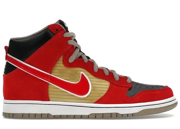 Nike Dunk High Tecate Sneakers - Metallic Gold/sport Red/black