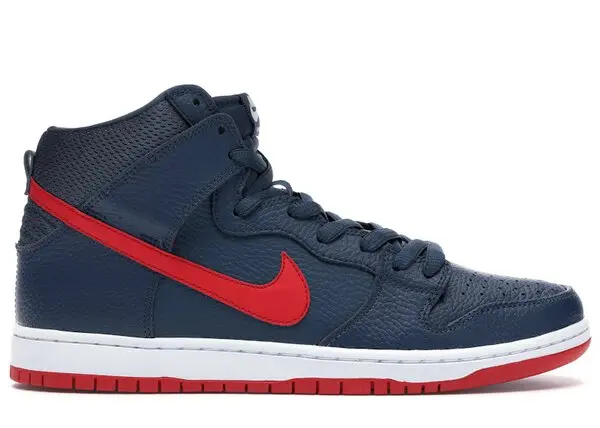 Nike Dunk High Sneakers - Squadron Blue/white/university Red