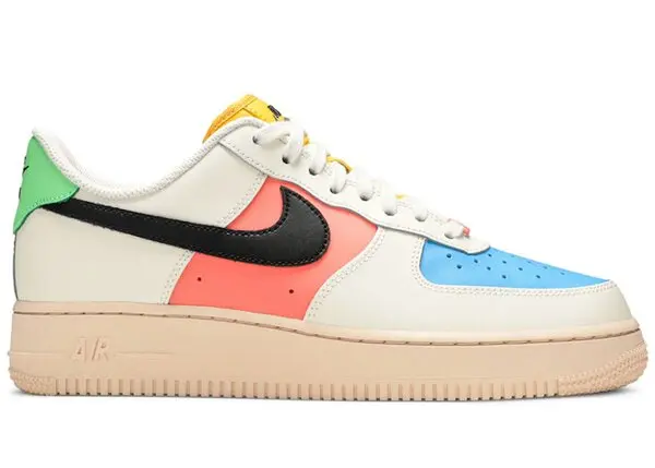 Nike Air Force 1 '07 Low Top Sneakers - Sail/black/bright Mango