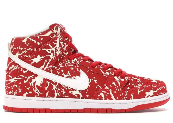 Nike Dunk High Sneakers - Challenge Red/challenge Red/white