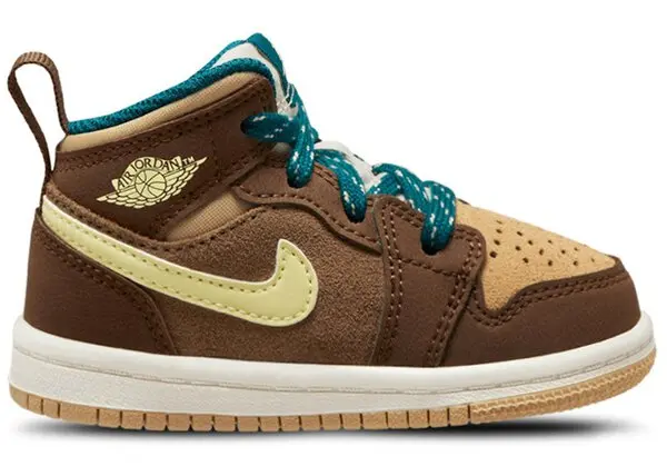 JORDAN 1 Mid Se Sneakers - Cacao Wow/luminous Green/ale Brown