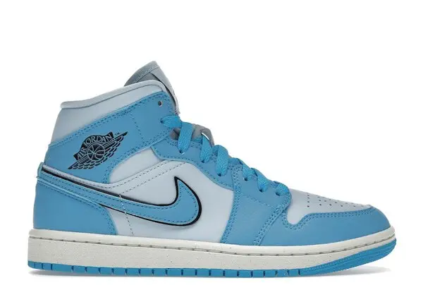 JORDAN 1 Mid Se Sneakers - Ice Blue/black/sail