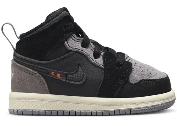 JORDAN 1 Mid Se Craft Inside Out Sneakers - Black/cement Grey/light Graphite